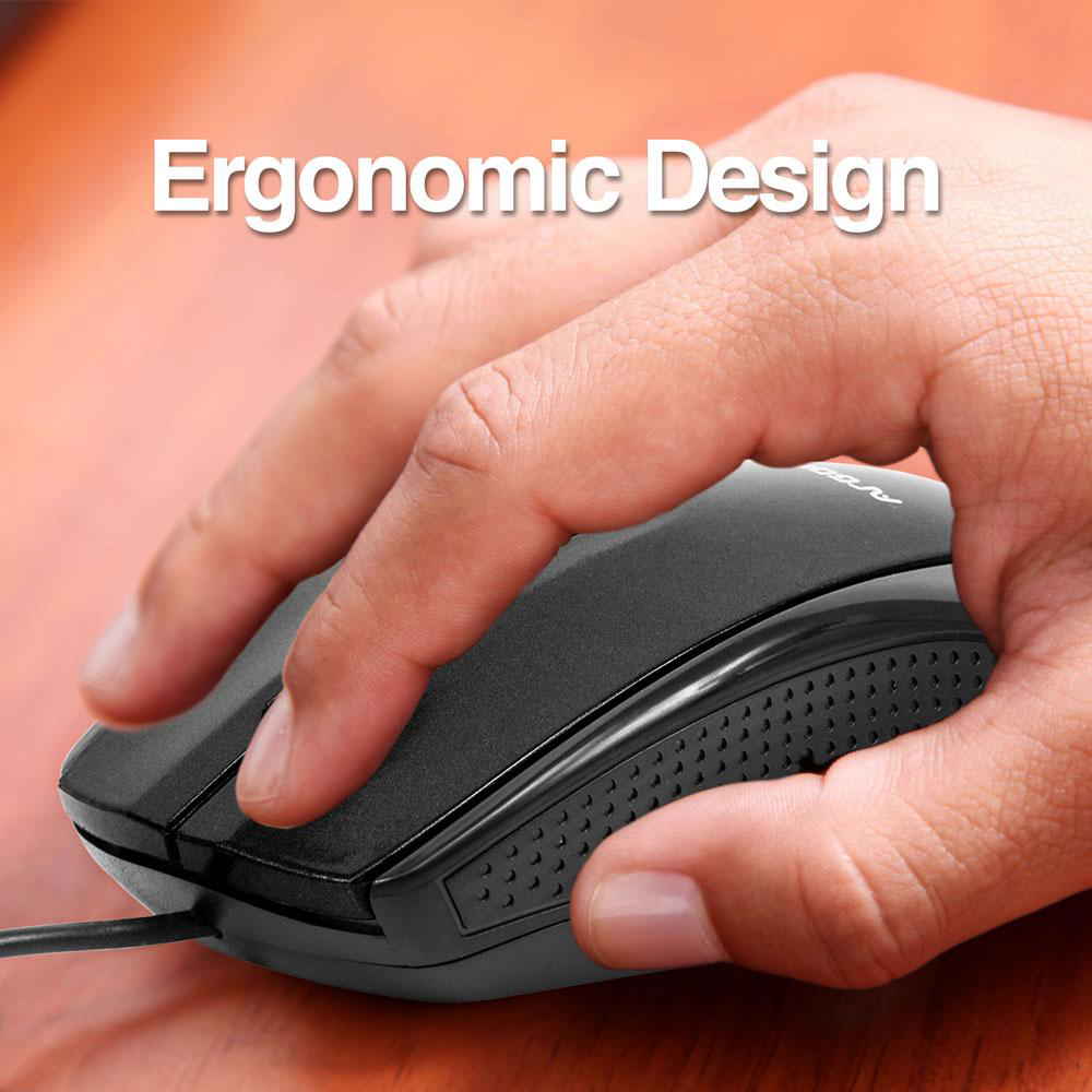 MOUSE ARGOM USB BLACK 3D ARG-MS-0014B