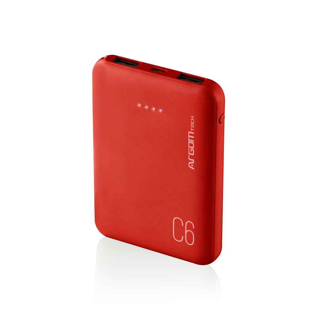 POWER BANK ARGOM ARG-PB-1136BK C6 6000MAH BLACK