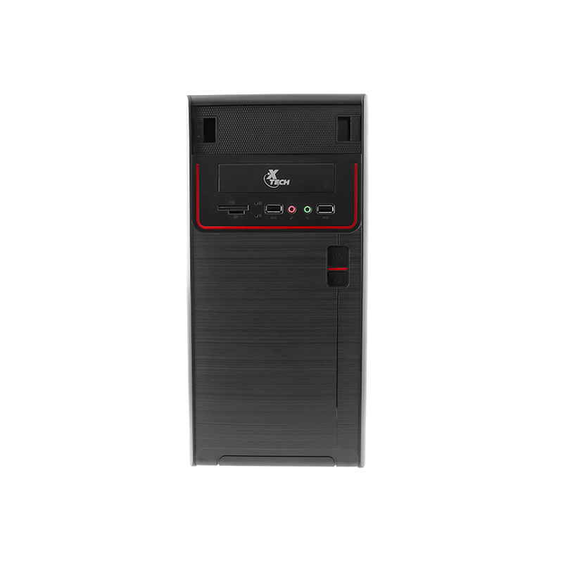 Xtech - Desktop - Micro ATX - All black - pc case 600W ps logo