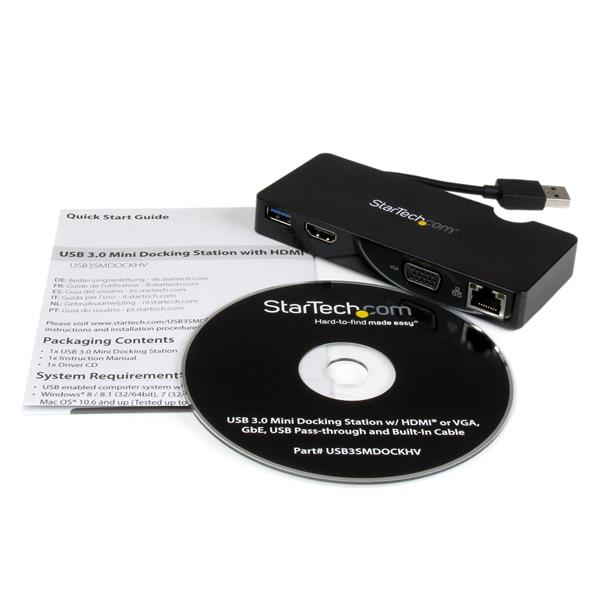 StarTech.com Replicador de Puertos USB 3.0 de Viajes con HDMI o VGA ...