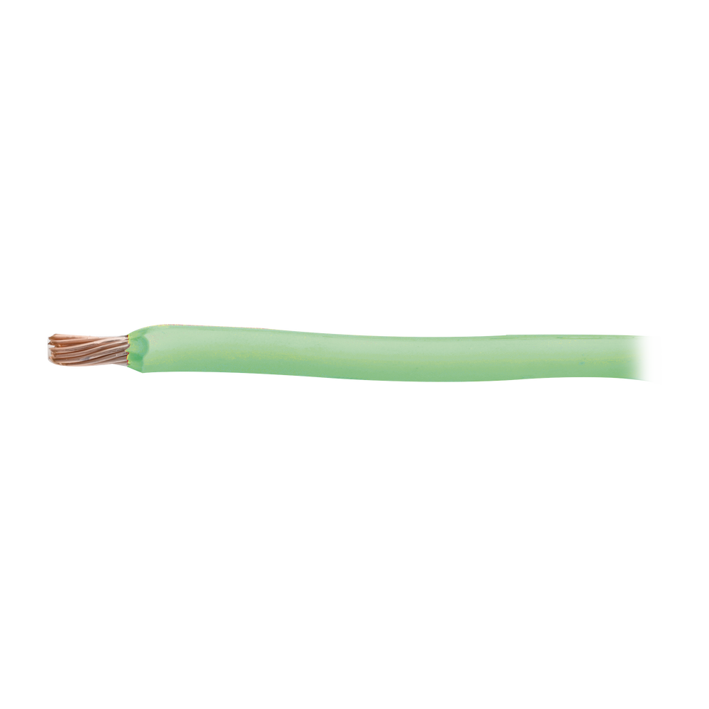 8 AWG green color wire, soft copper conductor or wiring. PVC insulation ...
