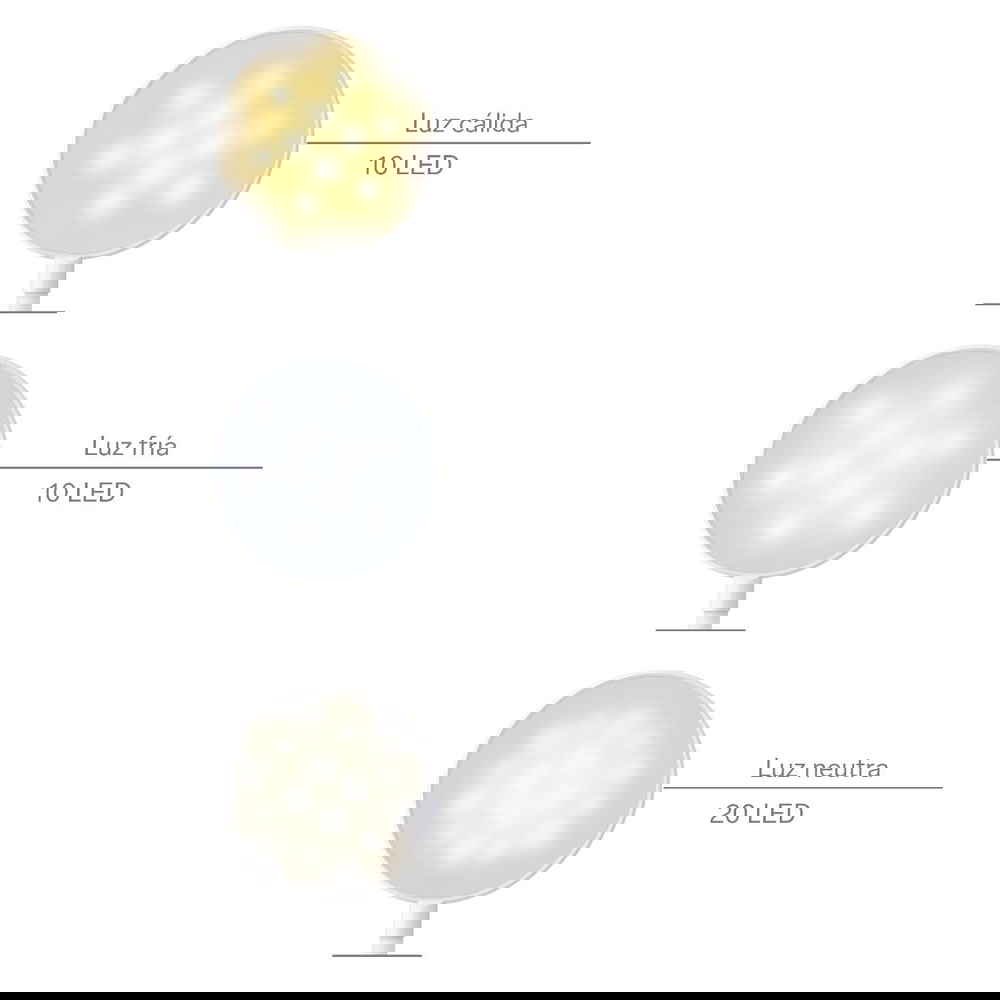 Lámpara LED de luz fría, neutra o cálida, con cuello flexible, pinza y ...