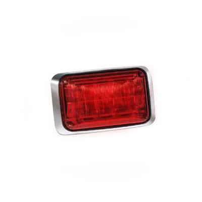 Warning Light, Quadraflare LED, Integrated Flasher and Red Bubble